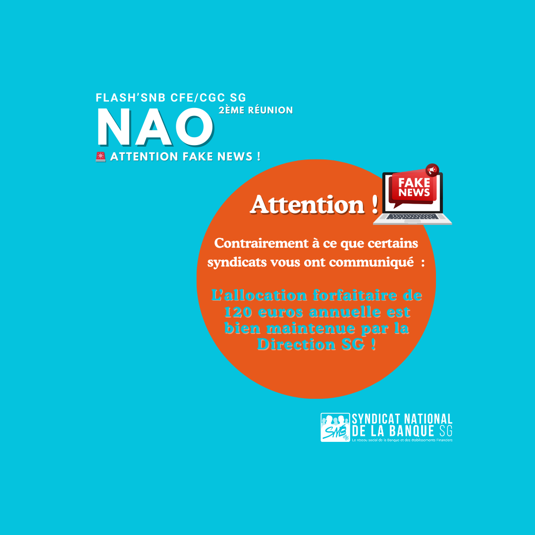 NAO : 2ème réunion – Attention Fake News ! – SNB SG